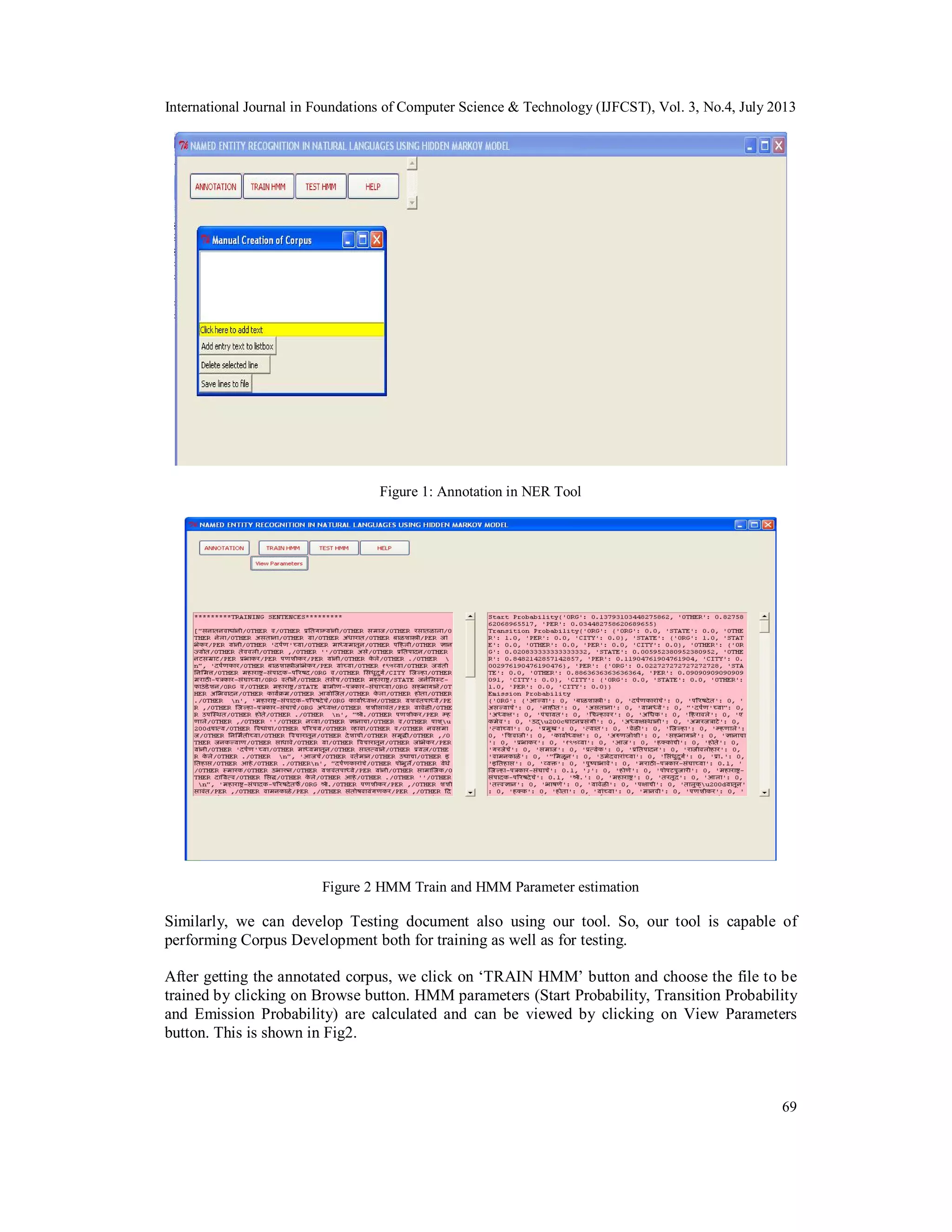 HIDDEN MARKOV MODEL BASED NAMED ENTITY RECOGNITION TOOL | PDF