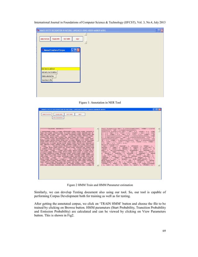 HIDDEN MARKOV MODEL BASED NAMED ENTITY RECOGNITION TOOL | PDF