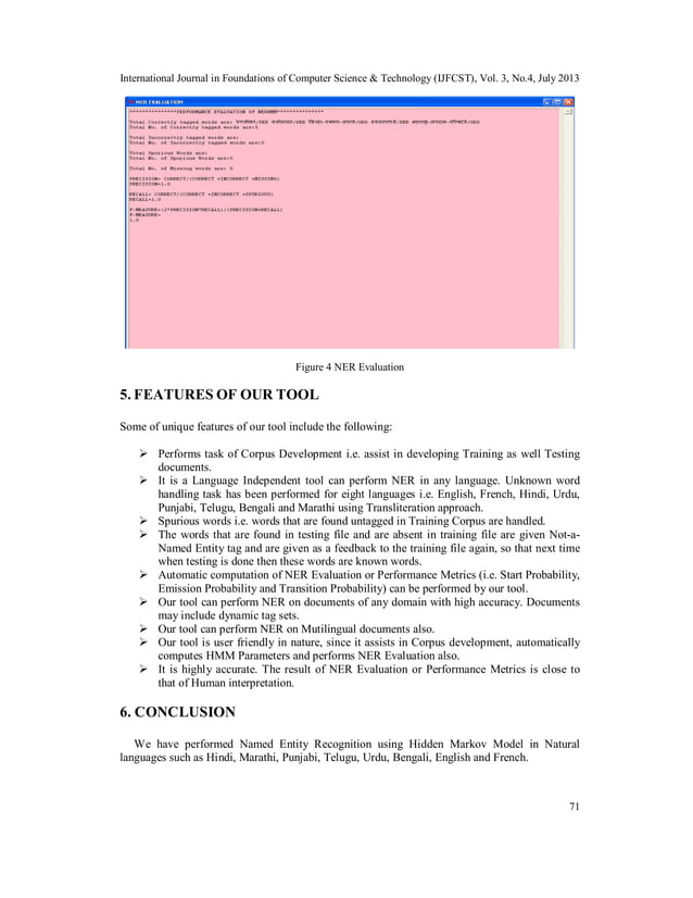 Hidden Markov Model Based Named Entity Recognition Tool Pdf