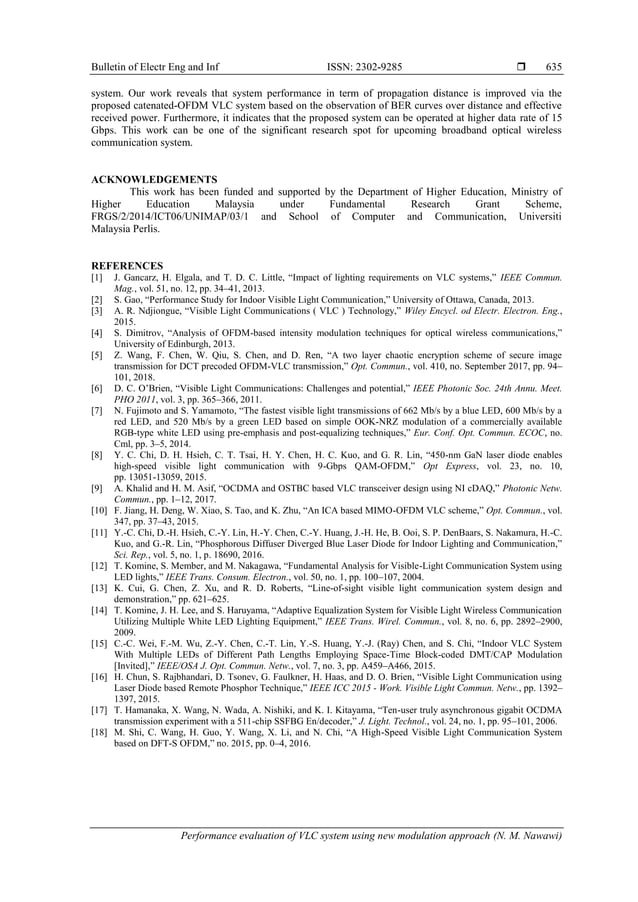 Performance Evaluation Of Vlc System Using New Modulation Approach Pdf