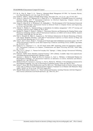 Insomnia analysis based on internet of things using electrocardiography ...