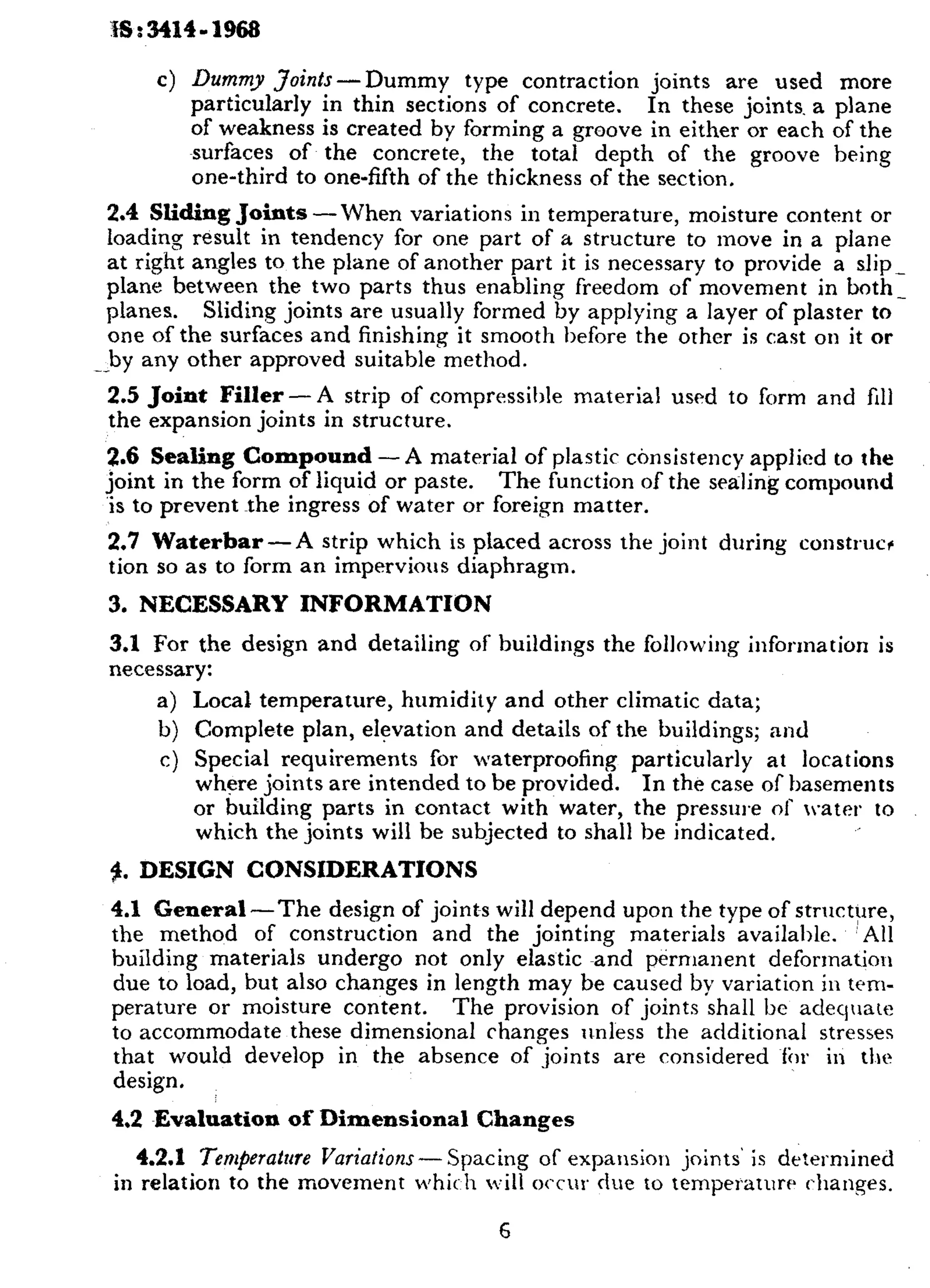 3414 code of practice for joints in buildings | PDF