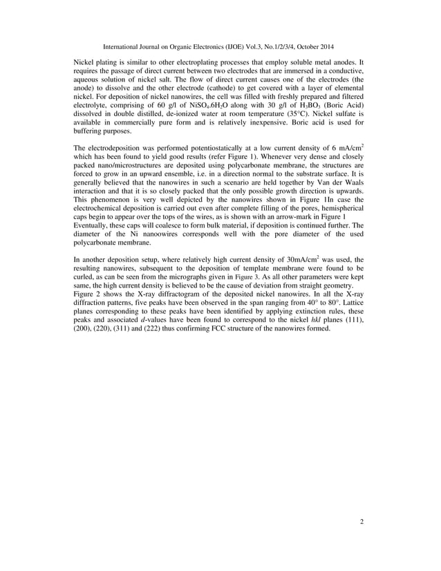 FABRICATION AND CHARACTERIZATION OF NICKEL NANOWIRES | PDF