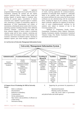 Technology Supported University Evaluation System for an Affiliated ...