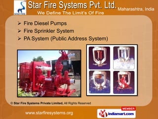 Fire Fighting System by Star Fire Systems Private Limited Pune | PPT
