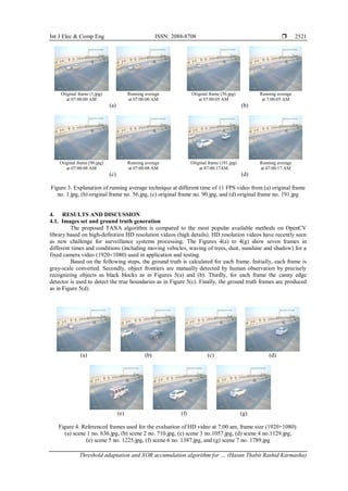 Threshold adaptation and XOR accumulation algorithm for objects detection | PDF | Cameras and ...