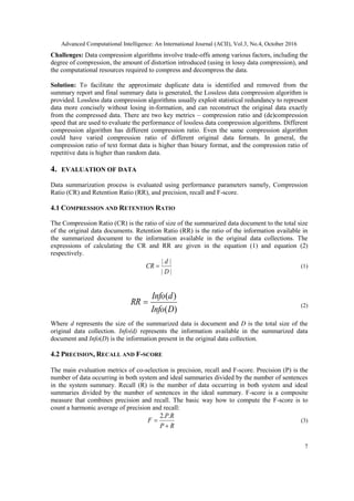 Big Data Summarization : Framework, Challenges and Possible Solutions | PDF