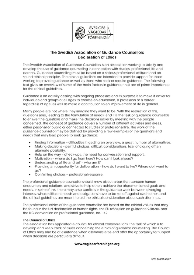 SVF_Declaration_of_Ethics | PDF | Professional School | Postgraduate ...