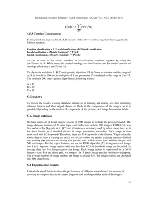 NEW ONTOLOGY RETRIEVAL IMAGE METHOD IN 5K COREL IMAGES | PDF