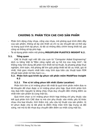 ĐỒ ÁN TỐT NGHIỆP ĐỀ TÀI: THIẾT KẾ, CHẾ TẠO KHUÔN ÉP NHỰA ( SẢN PHẨM: BỘ ...