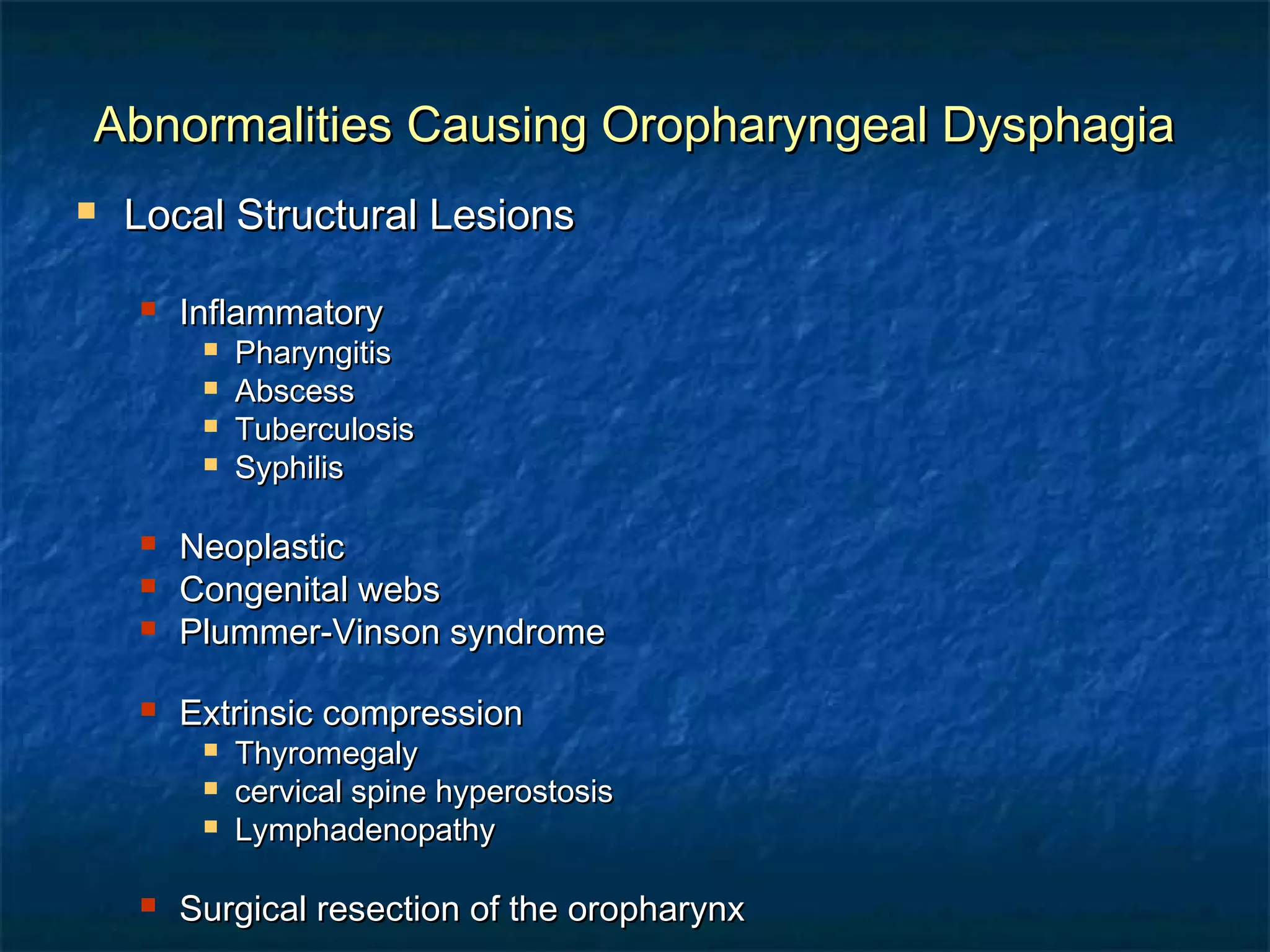 34186 approach to dysphagia | PPT | Ear, Nose and Throat Conditions ...