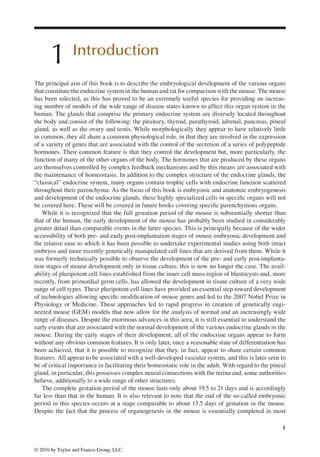 Histologic Basis Of Mouse Endocrine System Development A Comparative ...