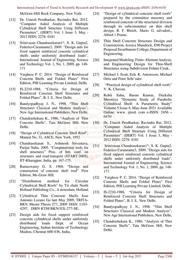 Analysis of Parabolic Shell by Different Models Using Software SAP 2000 | PDF