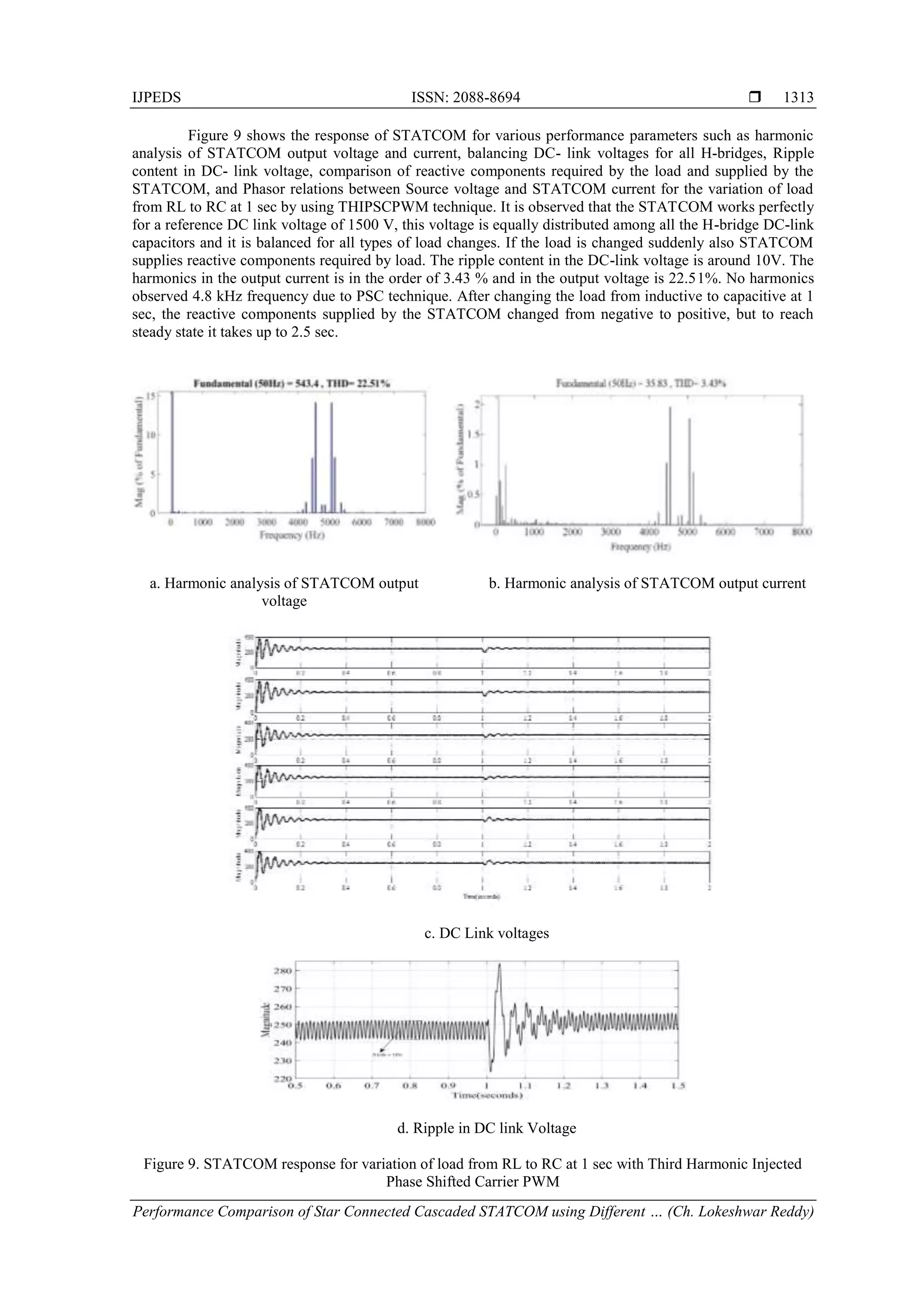 Performance Comparison Of Star Connected Cascaded Statcom Using Different Pwm Techniques Pdf