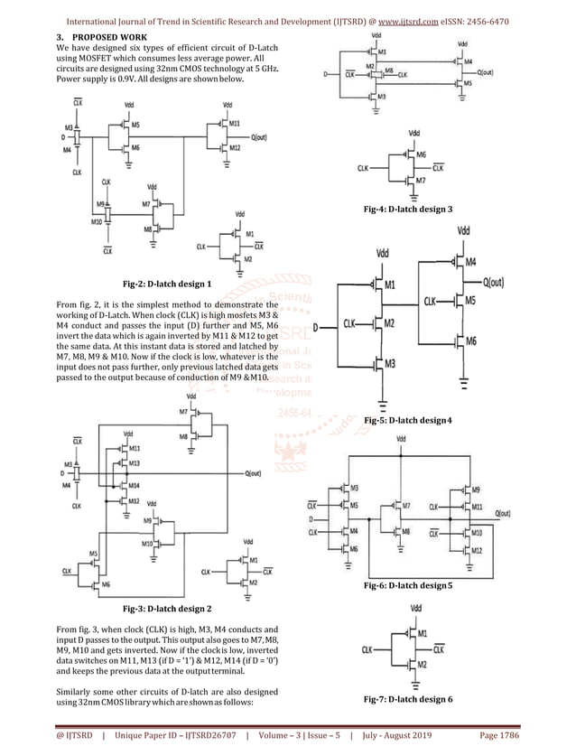 Comparative Analysis of Efficient Designs of D Latch using 32nm CMOS Technology | PDF