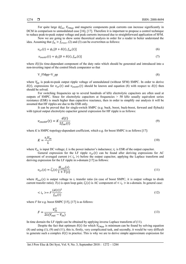 Hybrid-Modulation-Based Control Technique for Reduction of Output Voltage Ripples in Frequency ...