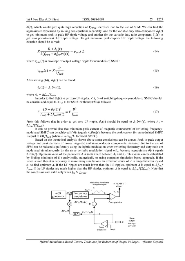 Hybrid-Modulation-Based Control Technique for Reduction of Output Voltage Ripples in Frequency ...