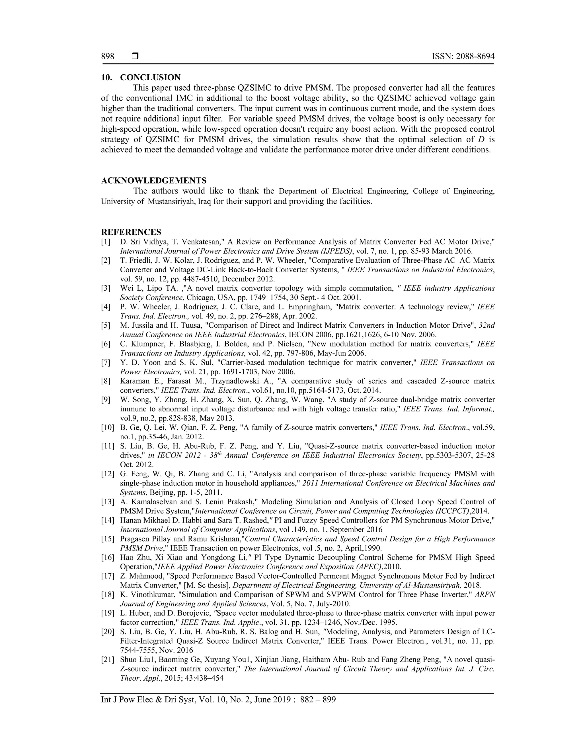 Modeling and simulation of quasi-Z-source indirect matrix converter for ...