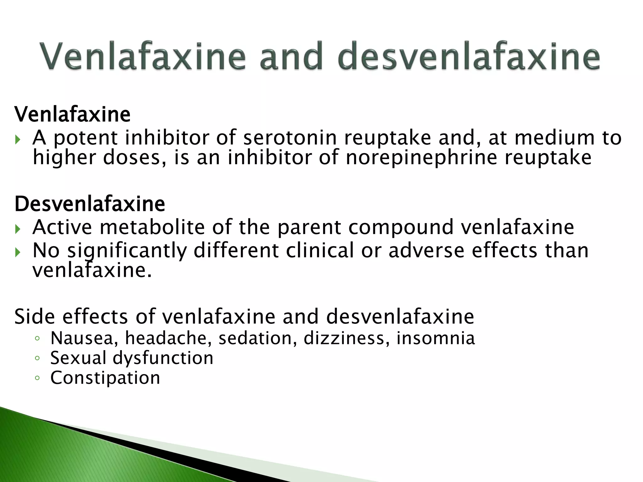Antidepressants - Pharmacology | PDF
