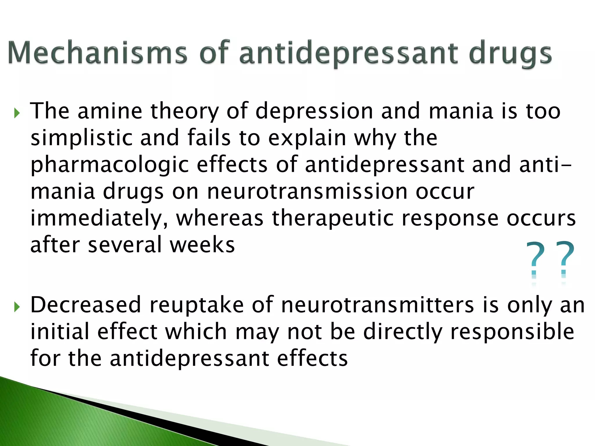 Antidepressants - Pharmacology | PDF