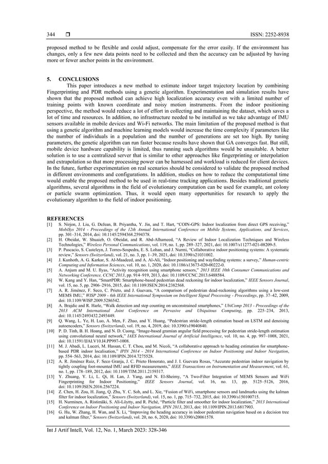 A genetic based indoor positioning algorithm using Wi-Fi received signal strength and motion ...