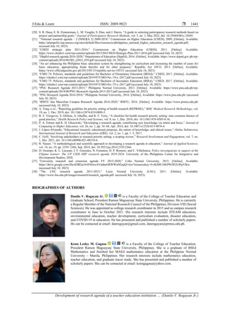 Development of research agenda of a teacher education institution in ...