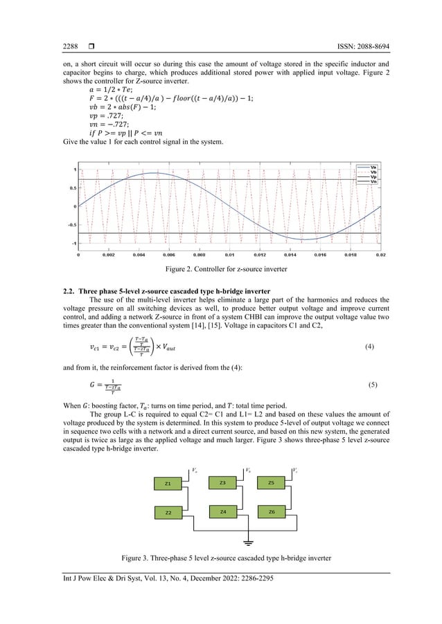 Improved Space Vector Modulation Algorithm Of 5 Level Three Phase Z Source Based Cascaded