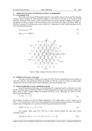 Improved space vector modulation algorithm of 5-level three-phase z-source based cascaded ...