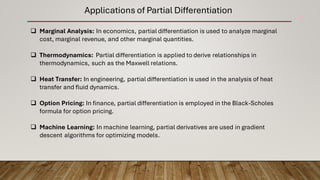 PARTIAL DIFFERENTIATION & APPLICATION . | PPT