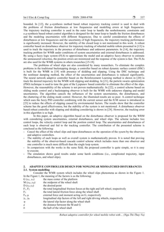 Robust adaptive controller for wheel mobile robot with disturbances and wheel slips | PDF