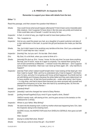 IGCSE past paper Lit | PDF | Theater | Fine Art