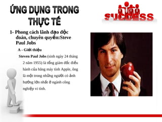 phong cach lanh dao trong thuc te doanh nghiep vn | PPT