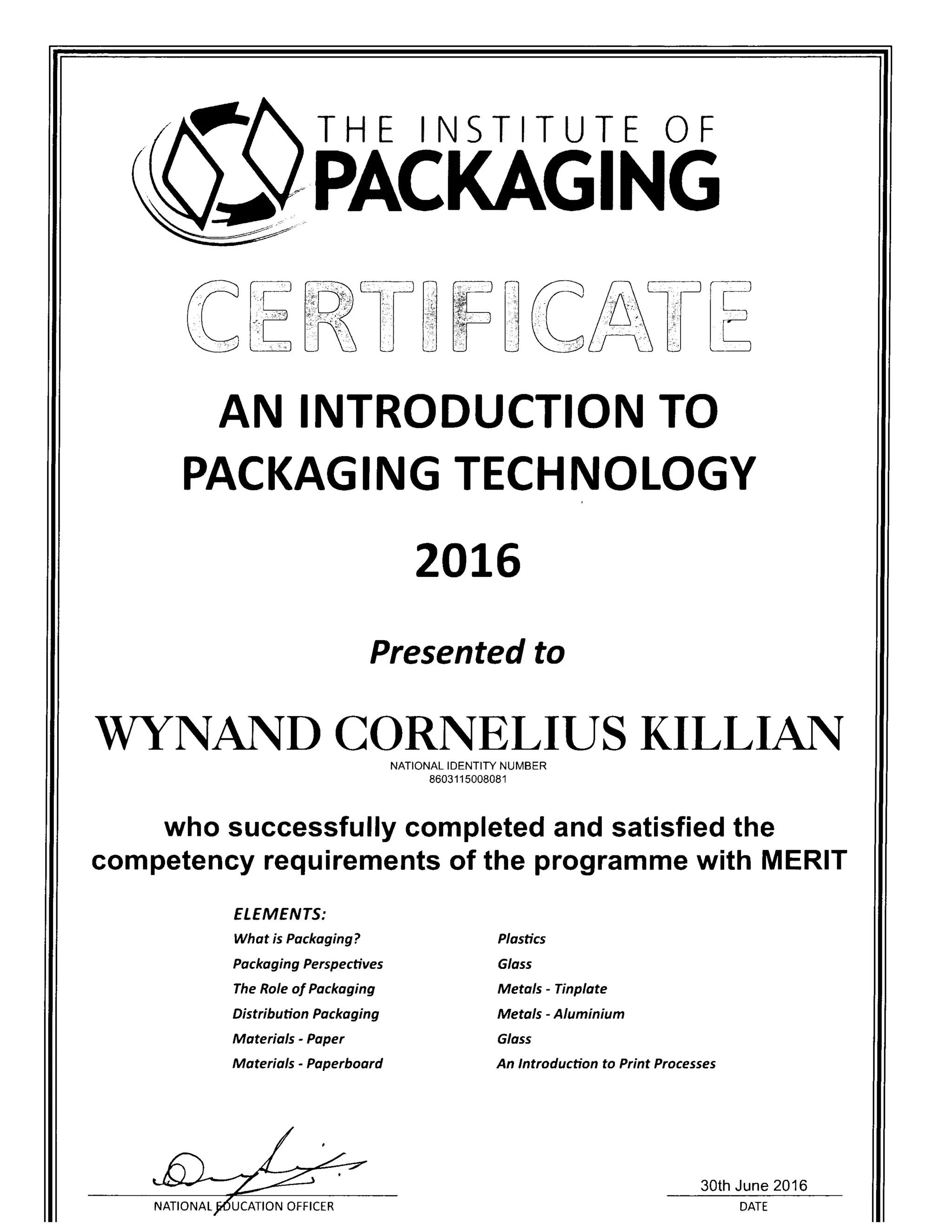 IPT Certificate | PDF