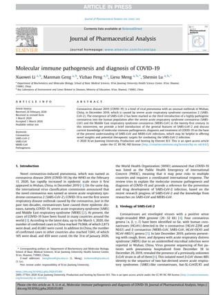 Molecular immune pathogenesis and diagnosis of COVID-19 Xiaowei Li | PDF