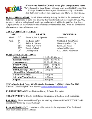 Sabbath Service | PDF