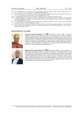 Decentralized proportional-integral controller based on dynamic ...