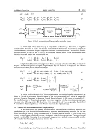Decentralized proportional-integral controller based on dynamic decoupling technique using ...