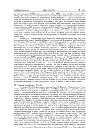 A survey on passive digital video forgery detection techniques | PDF