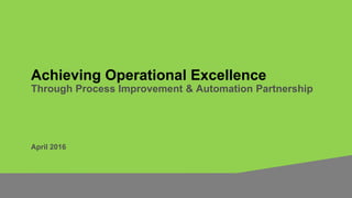 Achieving Operational Excellence_Grainsfield | PDF | IT and Internet Support | Internet