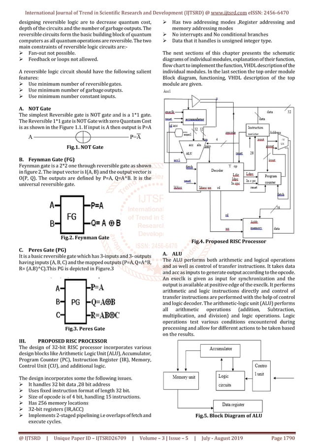Implementation Of 32 Bit Risc Processor Using Reversible Gates Pdf