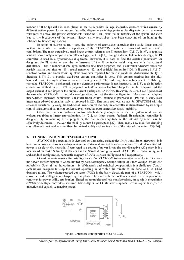 Power Quality Improvement Using Multi-level Inverter based DVR and DSTATCOM Using Neuro-fuzzy ...