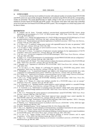 Power Quality Improvement Using Multi-level Inverter based DVR and DSTATCOM Using Neuro-fuzzy ...