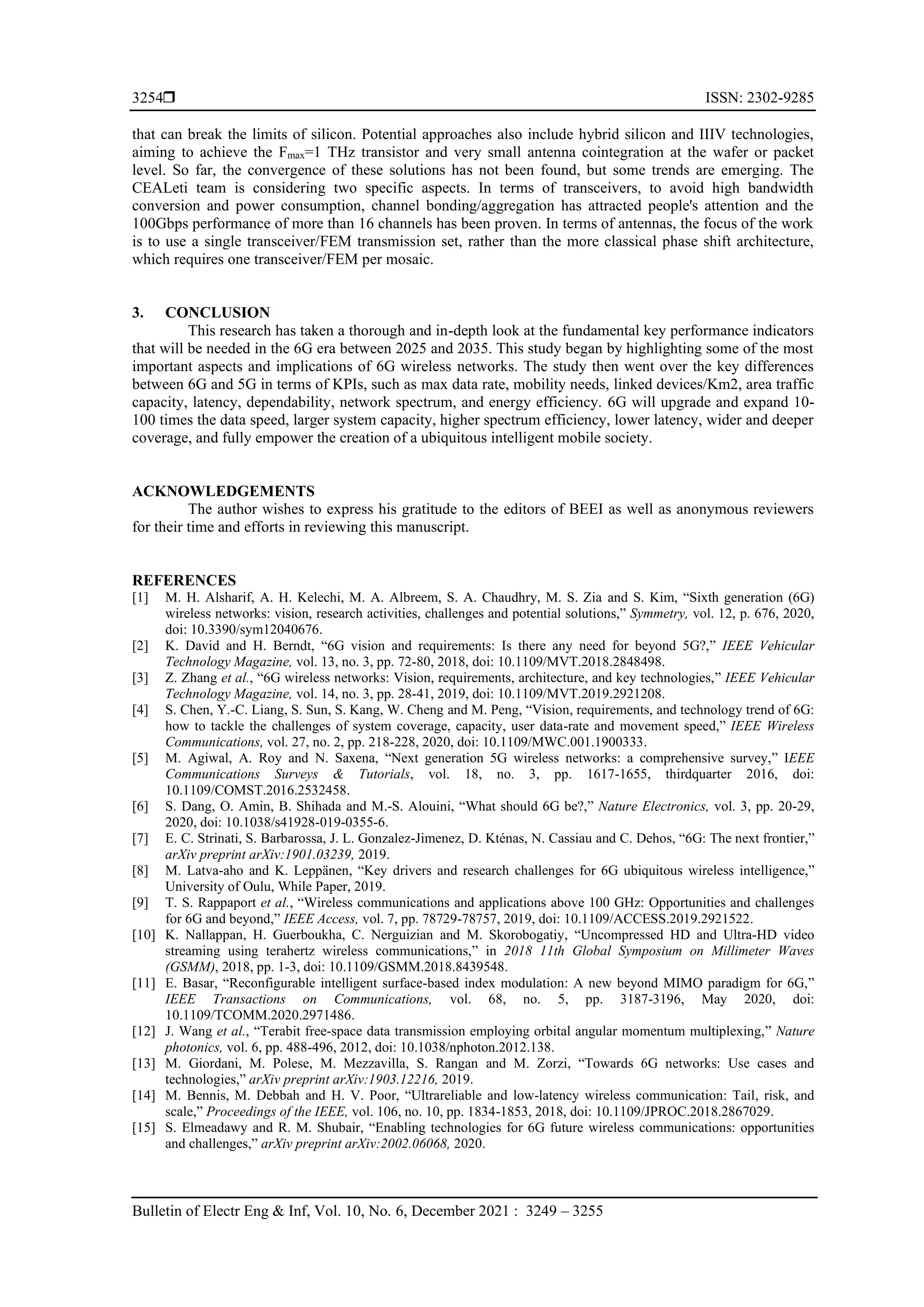 Key performance requirement of future next wireless networks (6G) | PDF