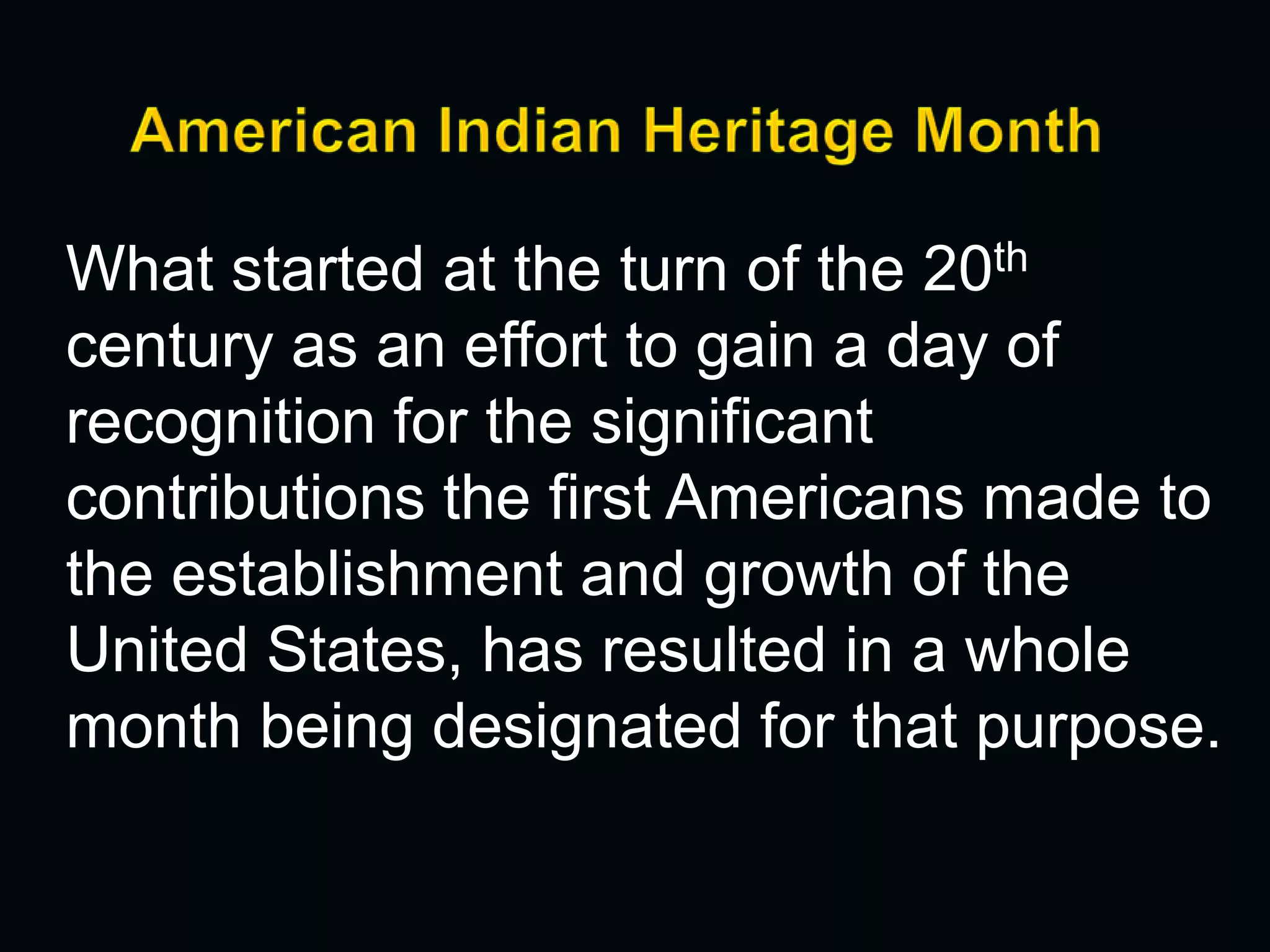 Native American Indian Month | PPTX