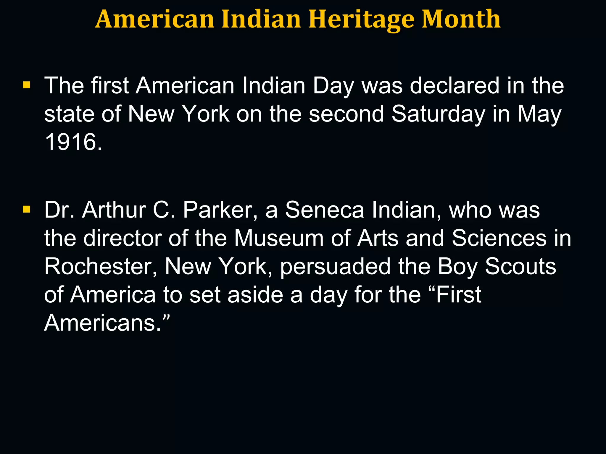 Native American Indian Month | PPTX