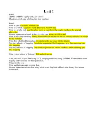 Unit_1_Retail | PDF