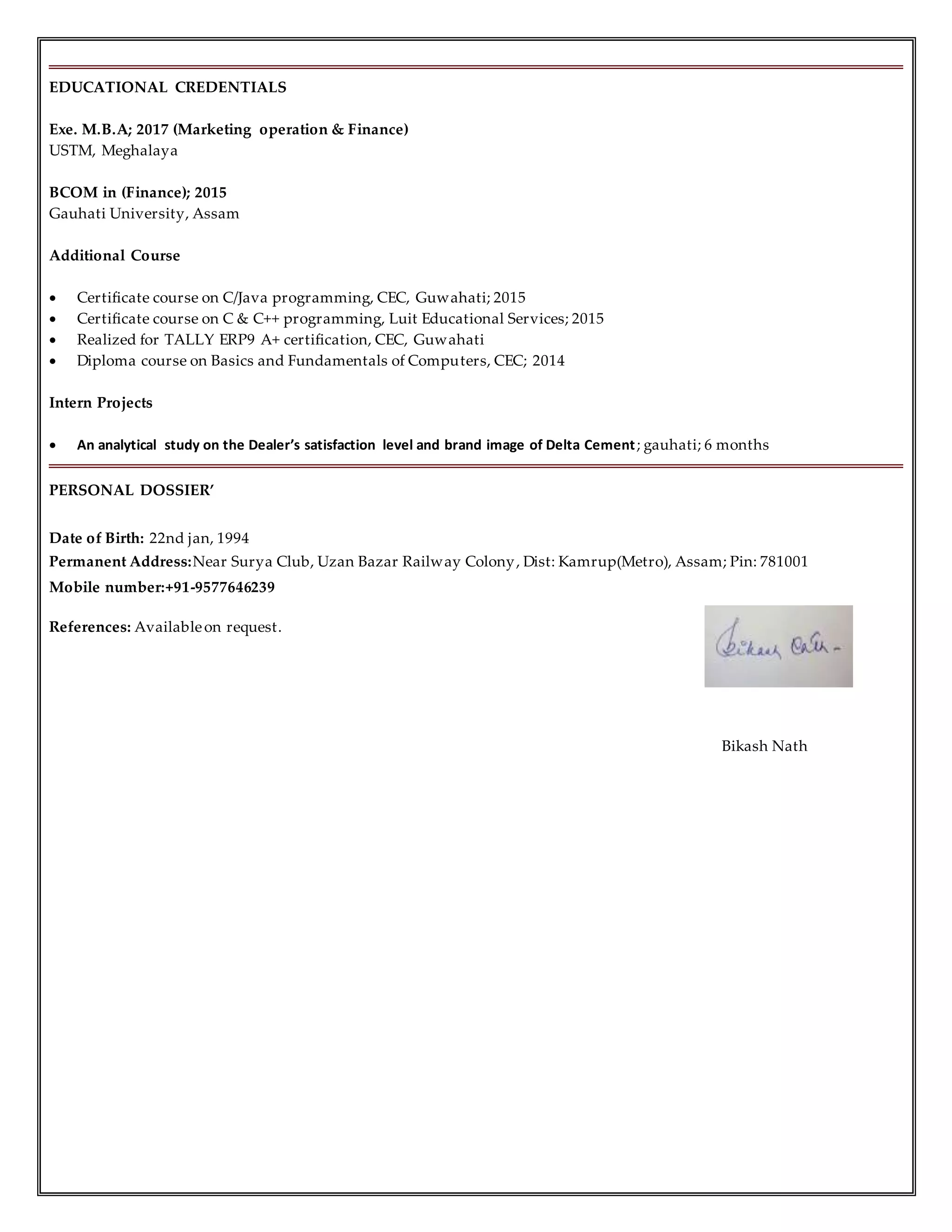 bikash upadate resume | PDF