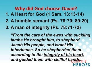 (343a) god's grand story 1 samuel part 5 character contrast david early years | PPT