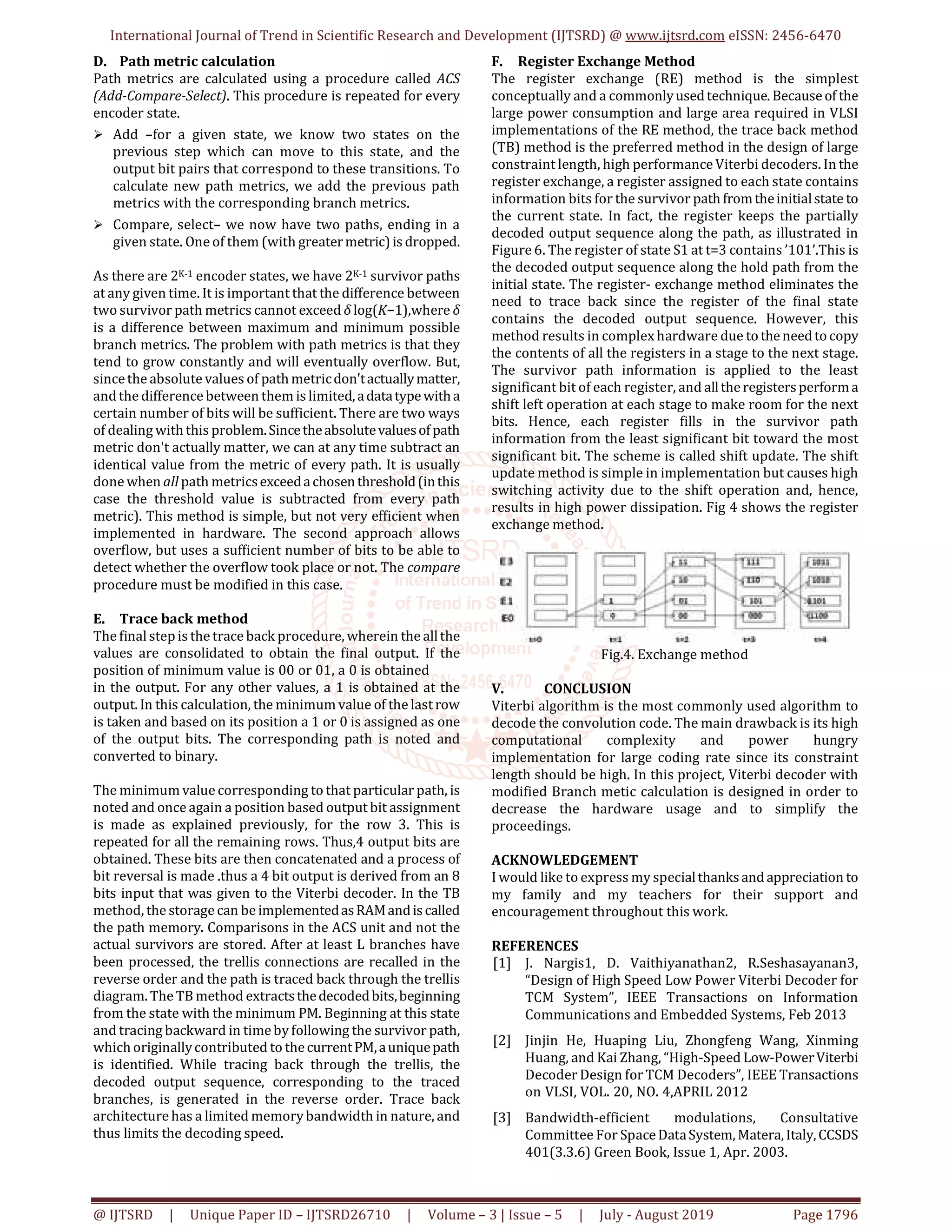 Viterbi Decoder Plain Sailing Design For Tcm Decoders Pdf