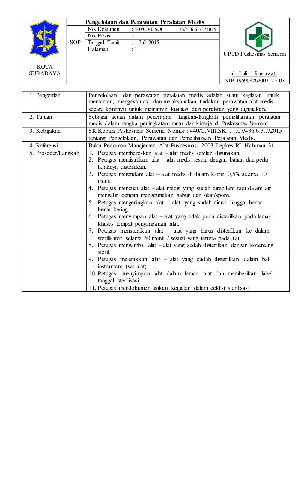 344108383-Sop-Pengelolaan-Dan-Perawatan-Peralatan-Medis.doc